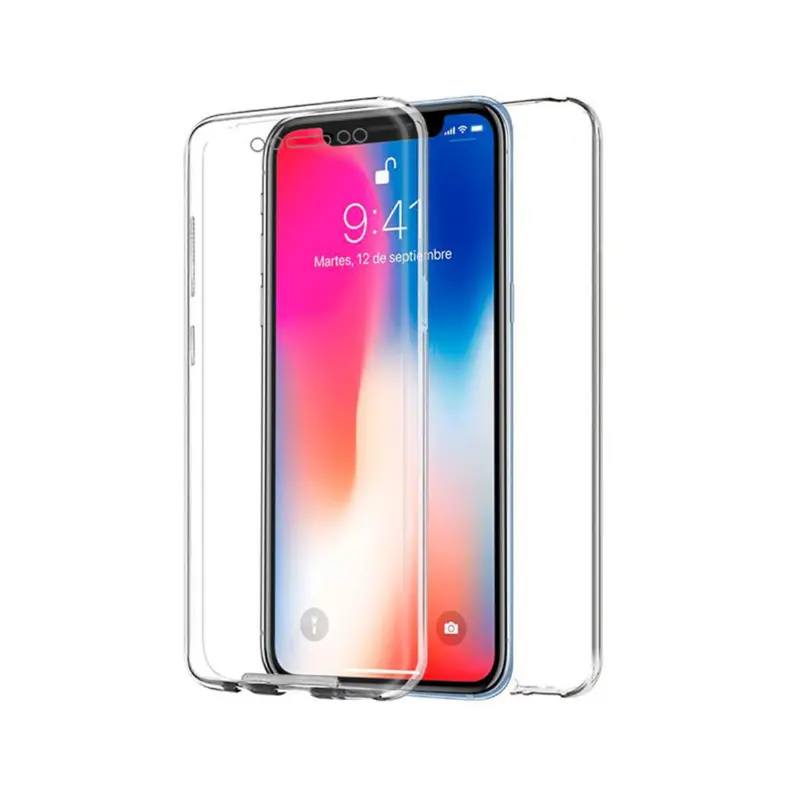 Capa Silicone Frente e Verso Apple iPhone X Transparente
