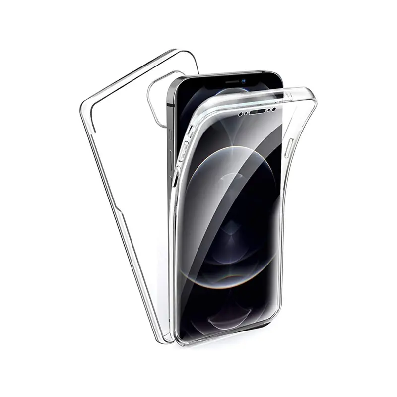 Capa Silicone Frente e Verso iPhone 12 Pro Max Transparente