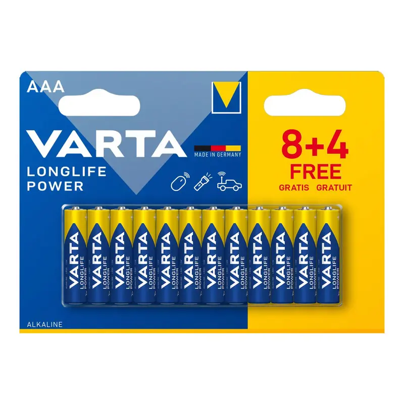 Pilha Alcalina Varta High Energy 12x LR3 (AAA)